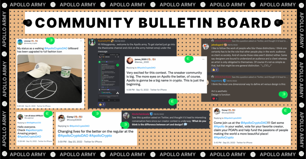Community Bulletin Board - Activity Central!! – Apollo FTW